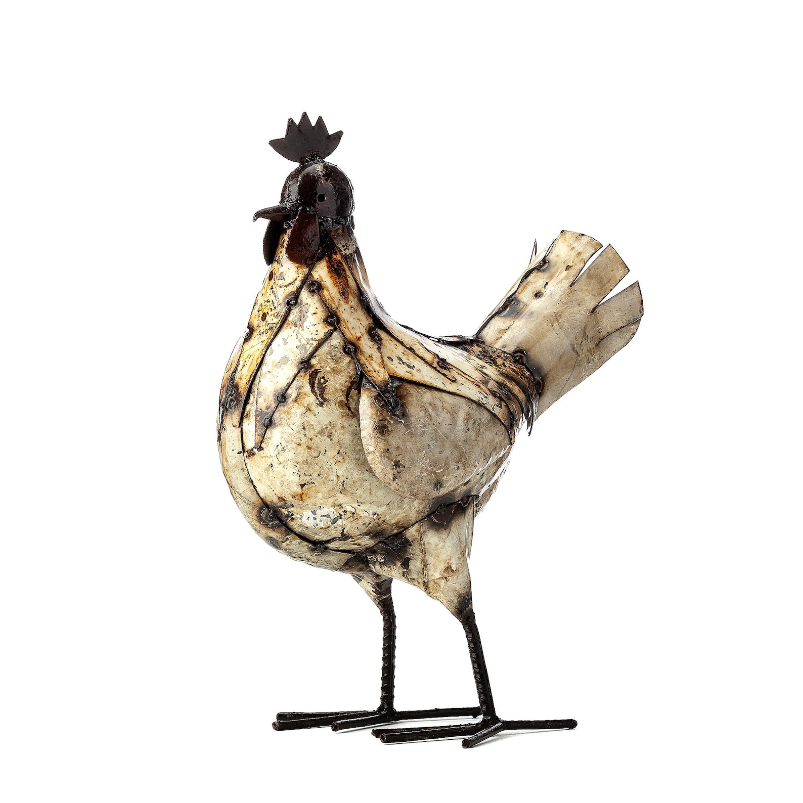 Metal Hen Garden Ornament Sculpture Art Handmade Recycled - Etsy UK