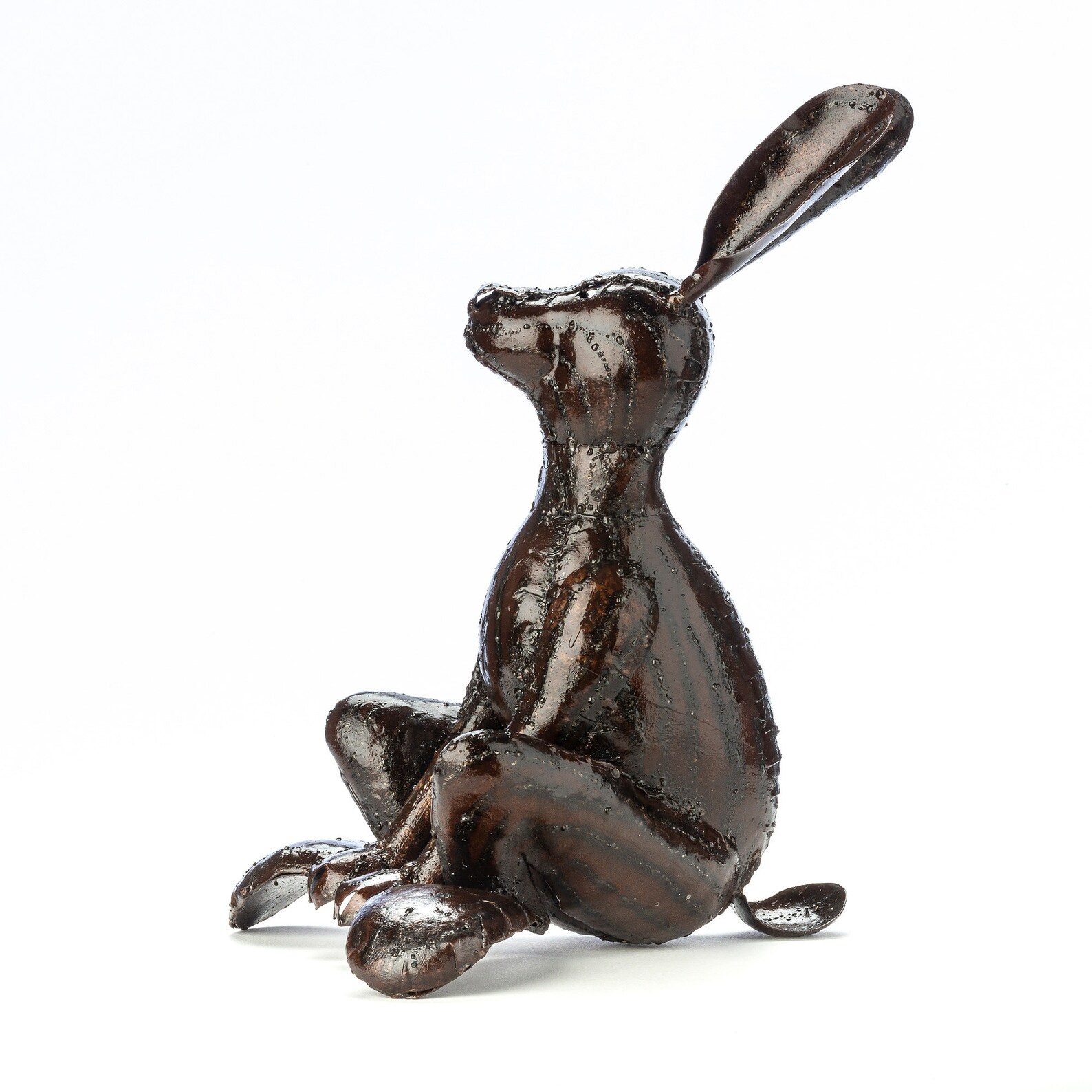 Metal Rabbit Garden Ornament Sculpture Art Handmade Recycled | Etsy