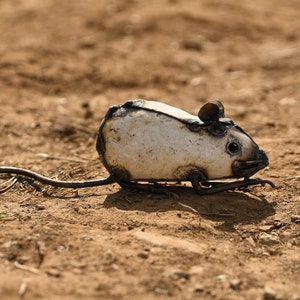Metal Mouse Garden Ornament Sculpture Art Handmade Recycled Metal Mice ...