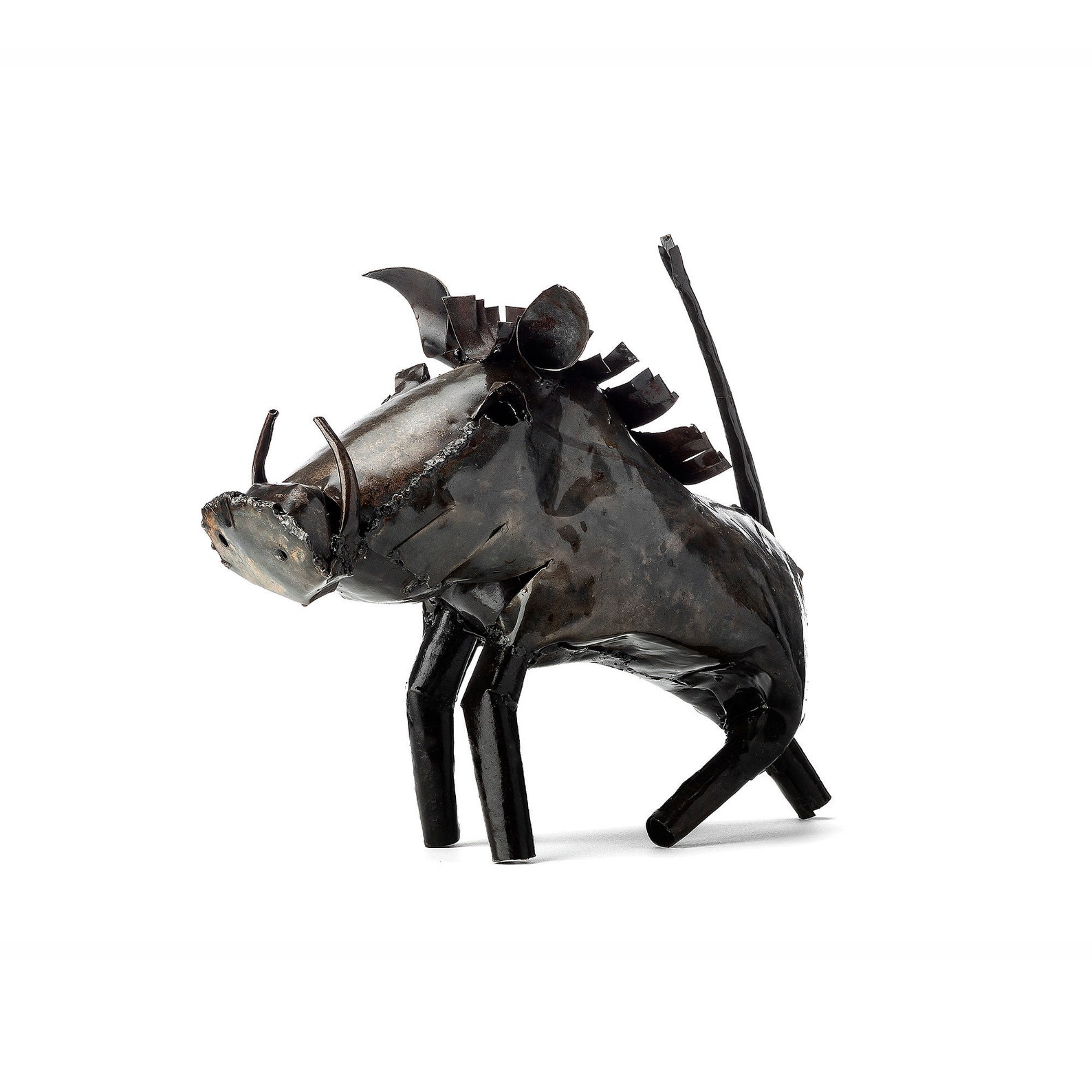 Handcrafted Recycled Metal Warthog Garden Sculpture - Etsy UK