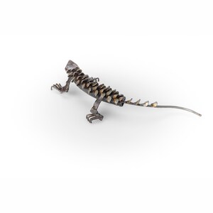 Metal Lizard Garden Ornament Sculpture Art Handmade Recycled Metal ...