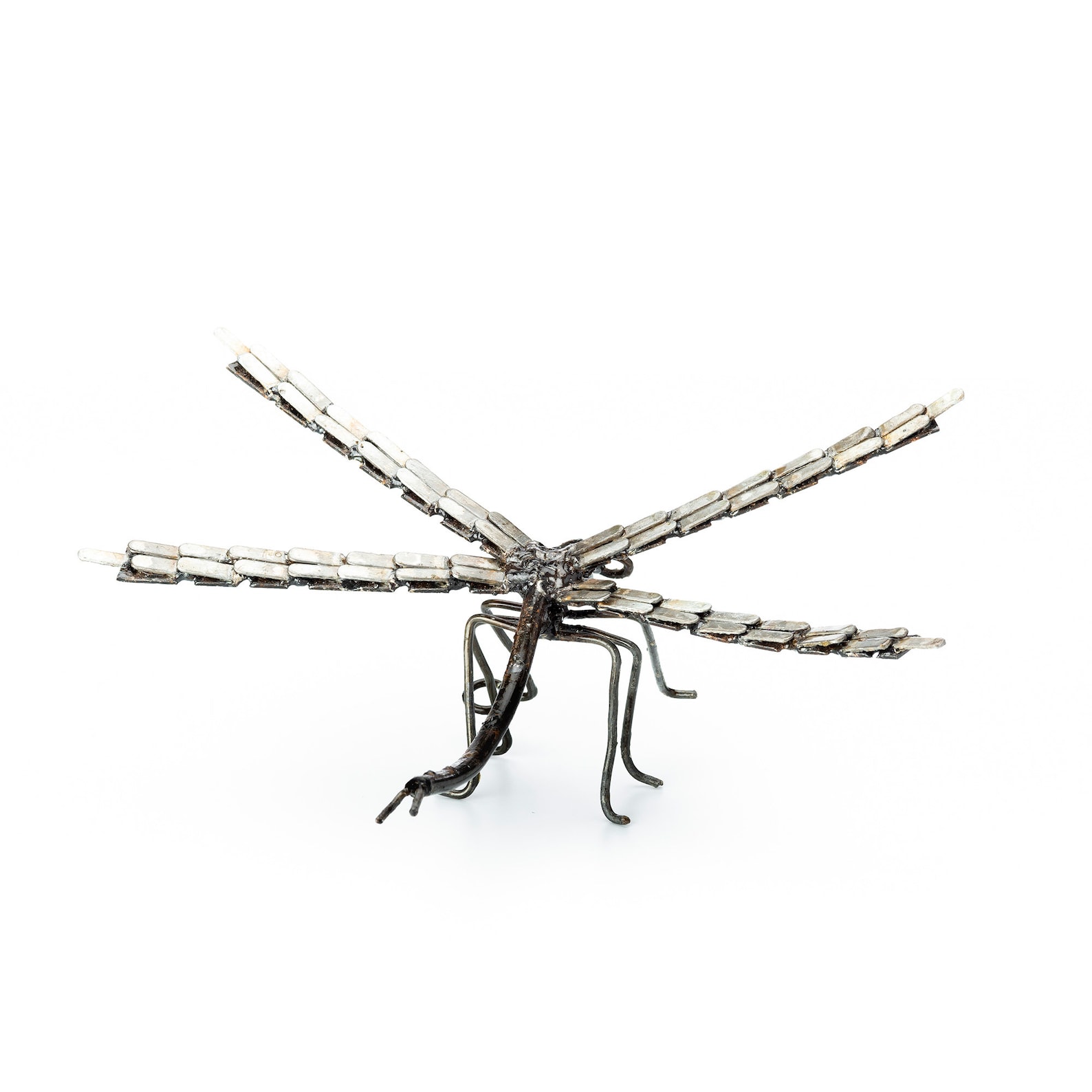 Metal Dragonfly Garden Ornament Sculpture Art - Wall Art Recycled Bug ...