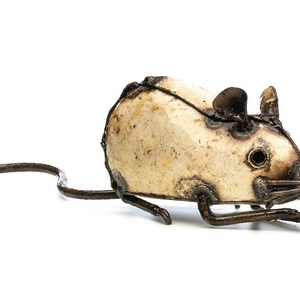 Metal Mouse Garden Ornament Sculpture Art Handmade Recycled Metal Mice ...