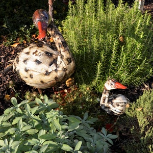 Metal Goose Garden Ornament Sculpture Art - Handmade Recycled Metal ...