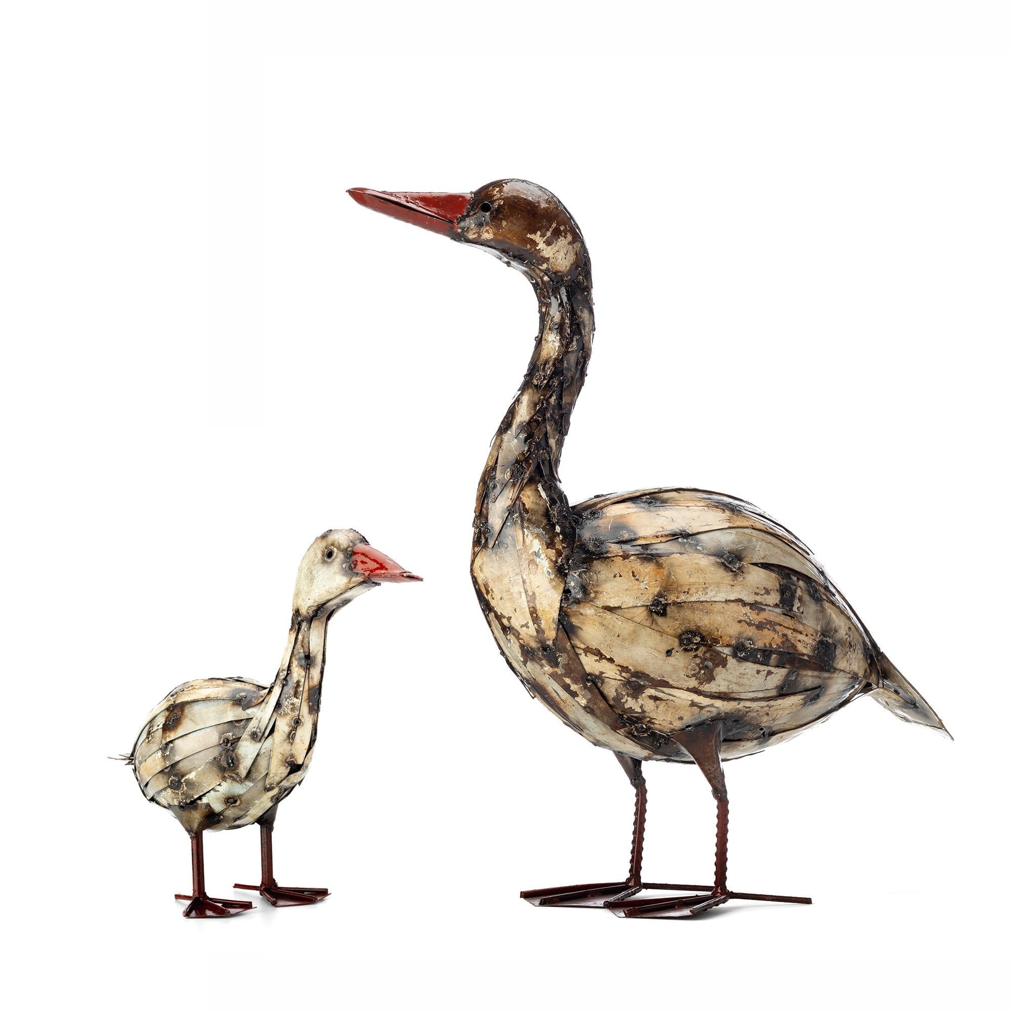 Metal Goose Garden Ornament Sculpture Art Handmade Recycled | Etsy