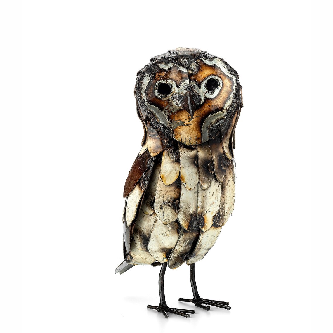 Metal Barn Owl Garden Ornament Sculpture Art Handmade - Etsy