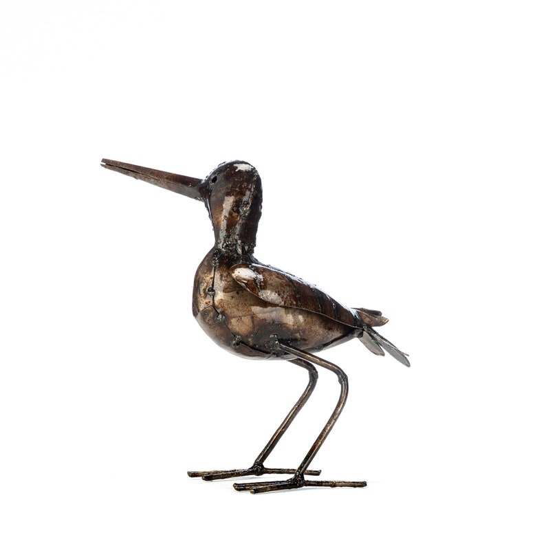 Metal Sandpiper Garden Ornament Sculpture Art - Handmade Recycled Metal ...