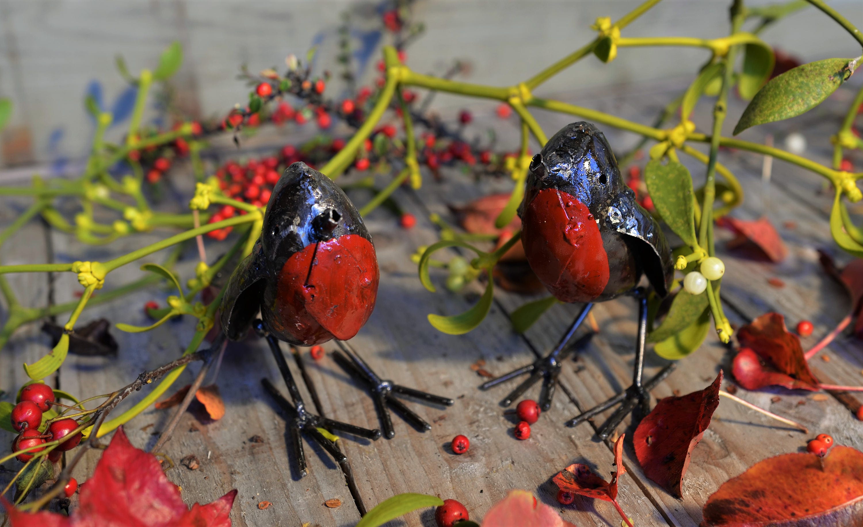 Metal Robin Garden Ornament Sculpture Art Handmade Recycled | Etsy UK