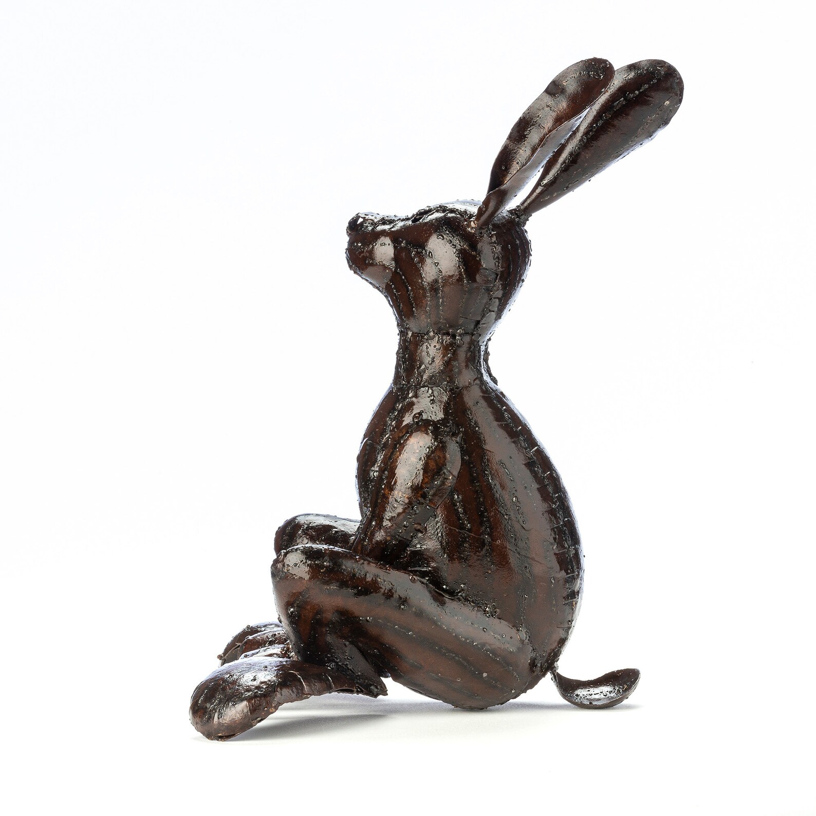 Metal Rabbit Garden Ornament Sculpture Art Handmade Recycled | Etsy