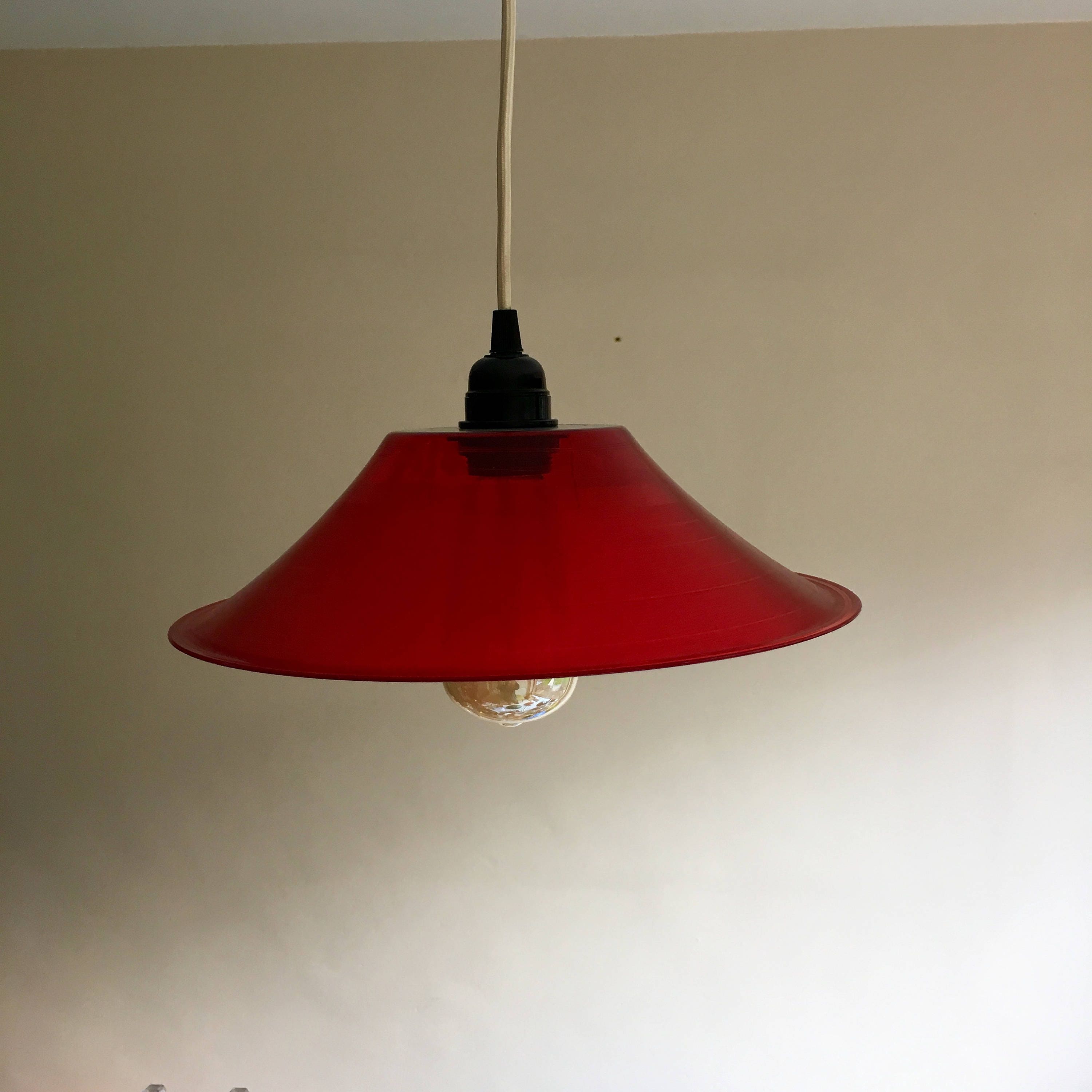 Retro Light Upcycled From 12 Inch/lp Coloured Vinyl Record Handmade for ...