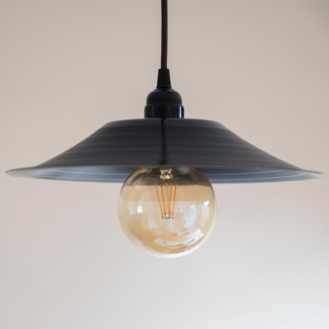 Retro Style Upcycled 12 Inch/lp Vinyl Record Light Fitting in Shallow ...