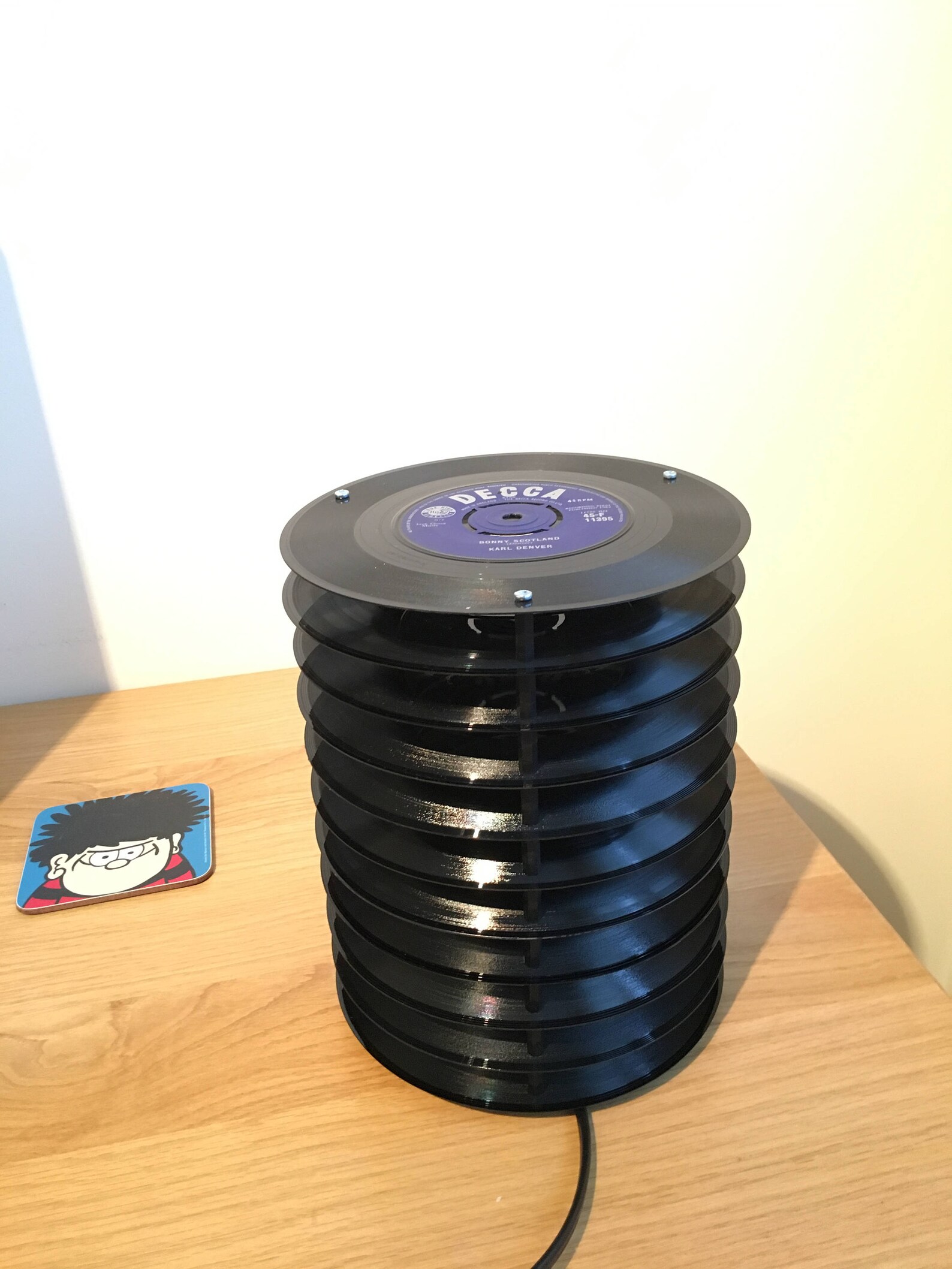 Upcycled stack 7 single vinyl records handcrafted into | Etsy