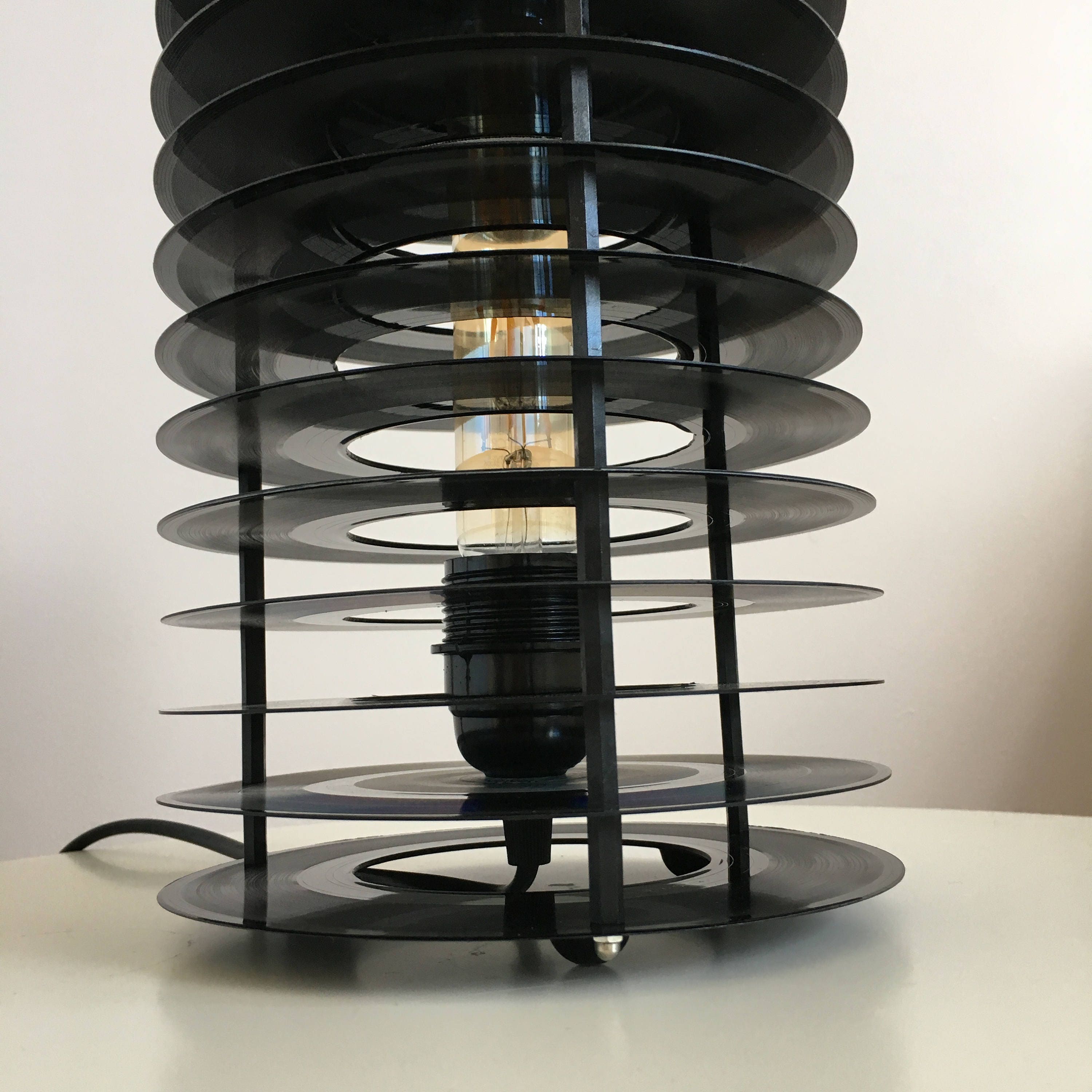 Upcycled Stack 7 Single Vinyl Records, Handcrafted Into a Stylish Retro ...
