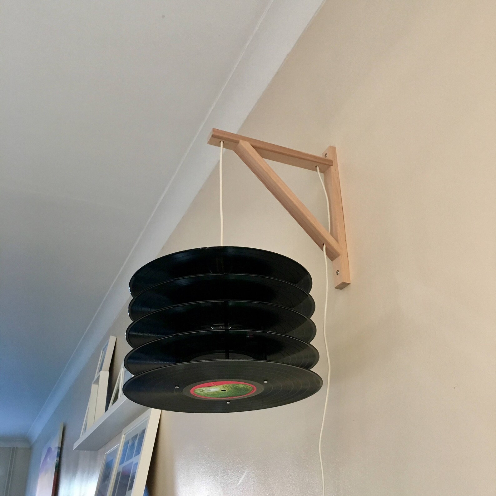 Wall Light Upcycled 12"/lp Vinyl Record Light Fitting in Stack Pendant ...