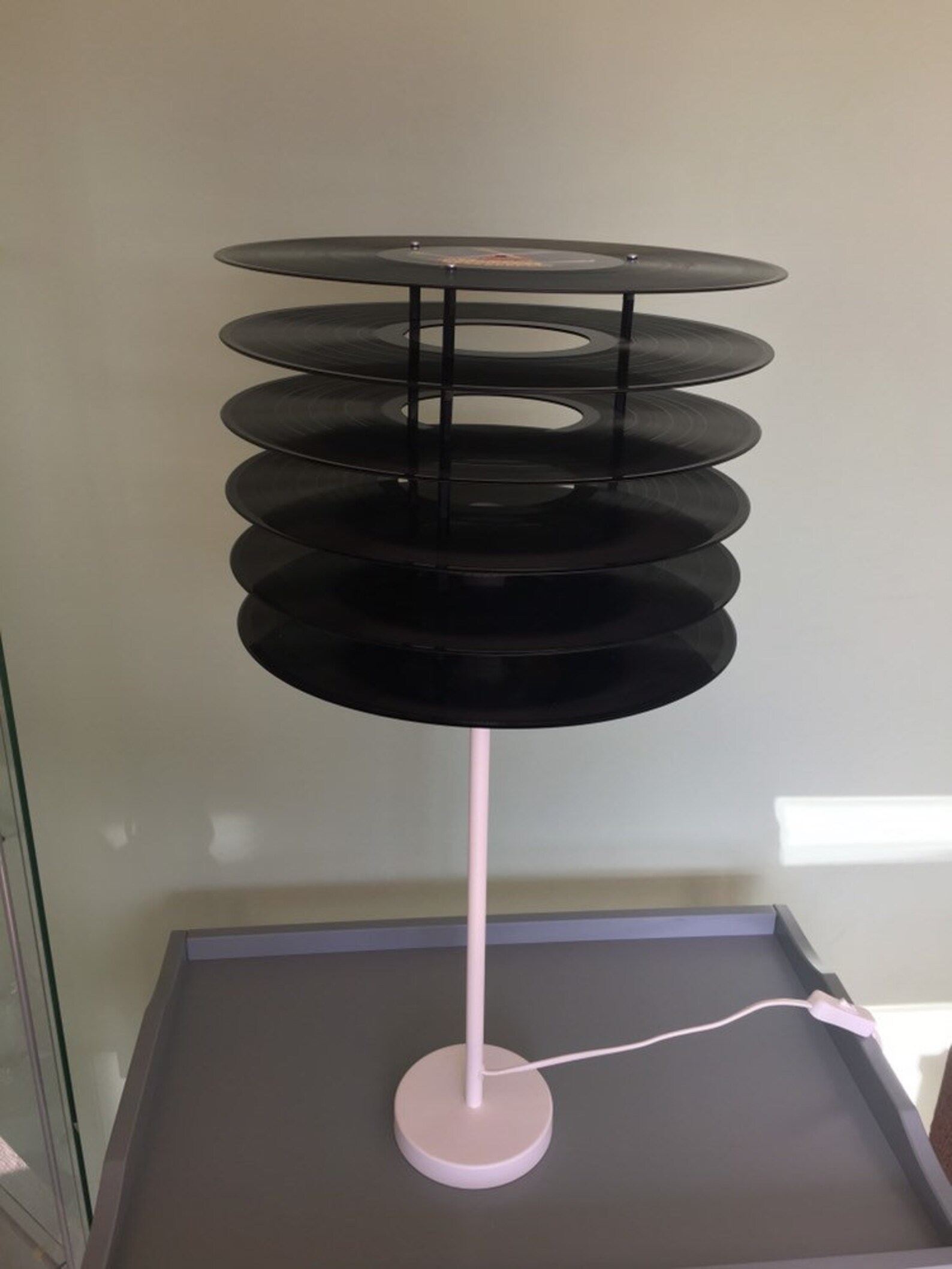 Retro Stack Style Upcycled 12 Inch Vinyl Record Table Lamp, Ideal for ...