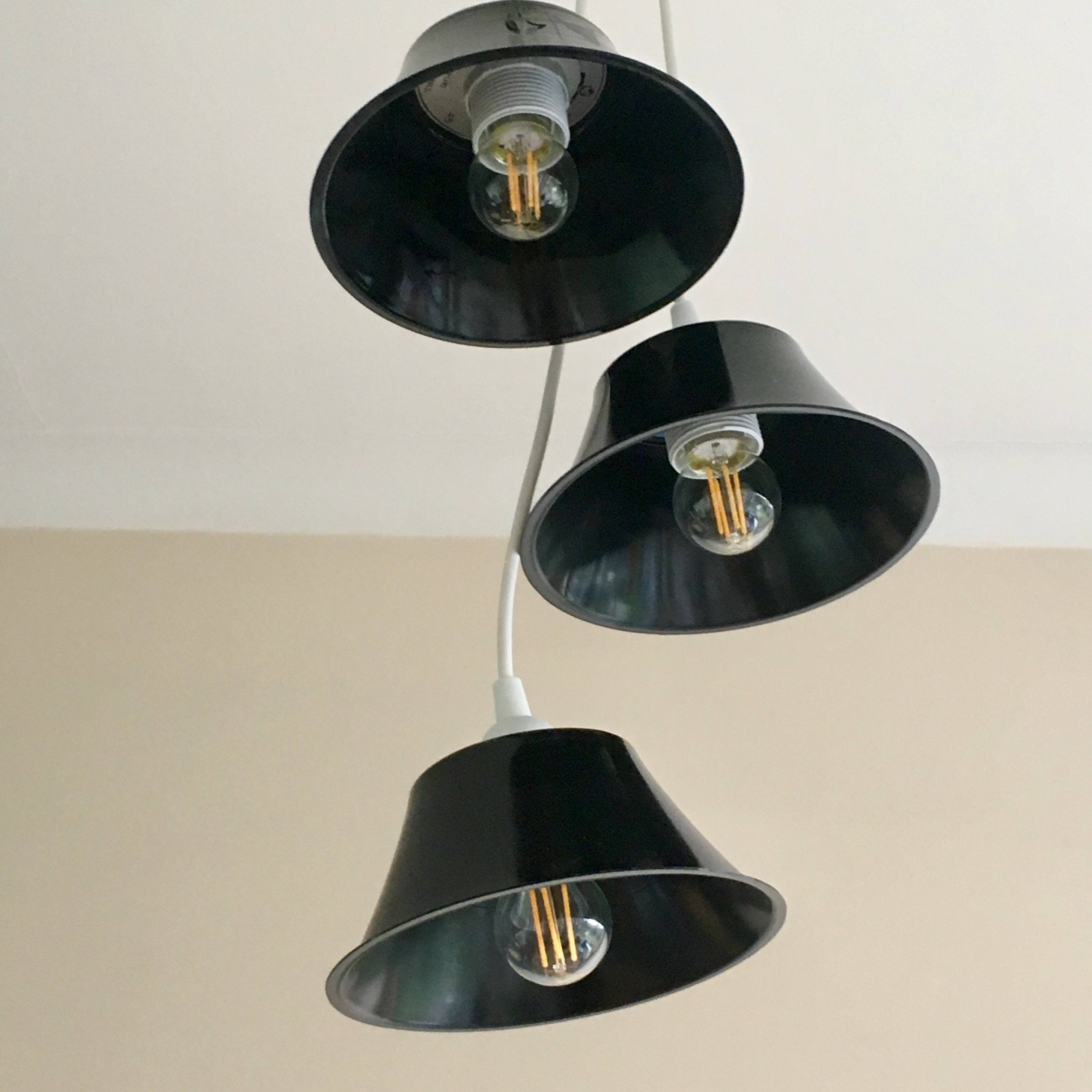 Retro Style Upcycled 7 Inch Single Vinyl Record Triple Light in Medium ...