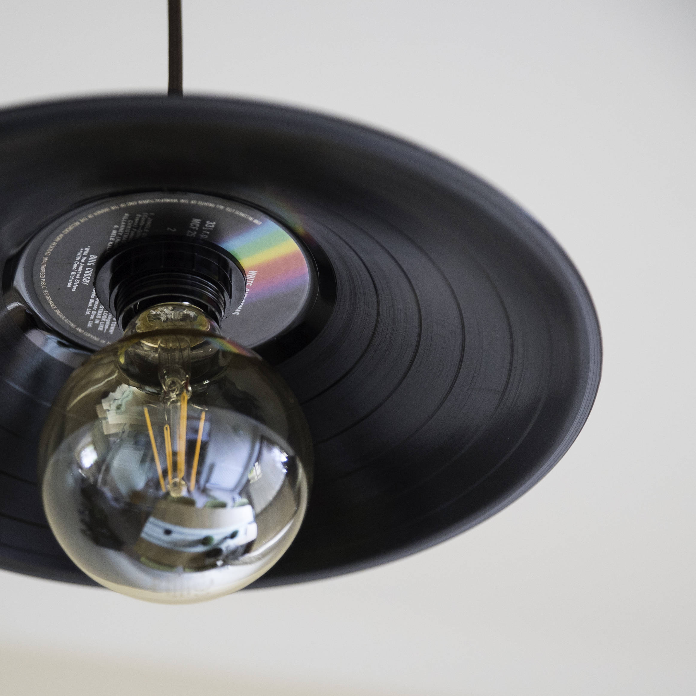 Retro Style Upcycled 12 Inch/lp Vinyl Record Light Fitting in Shallow ...