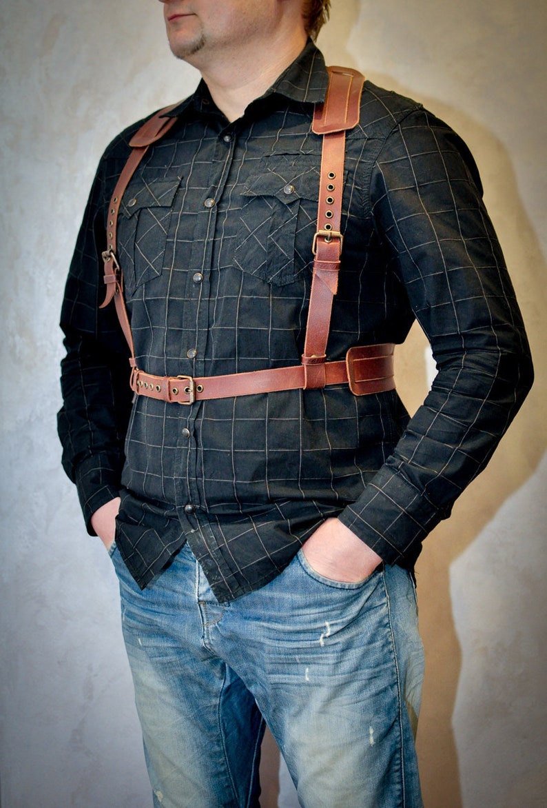 Ledergeschirr Herrengeschirr Echtledergürtel für Männer - Etsy