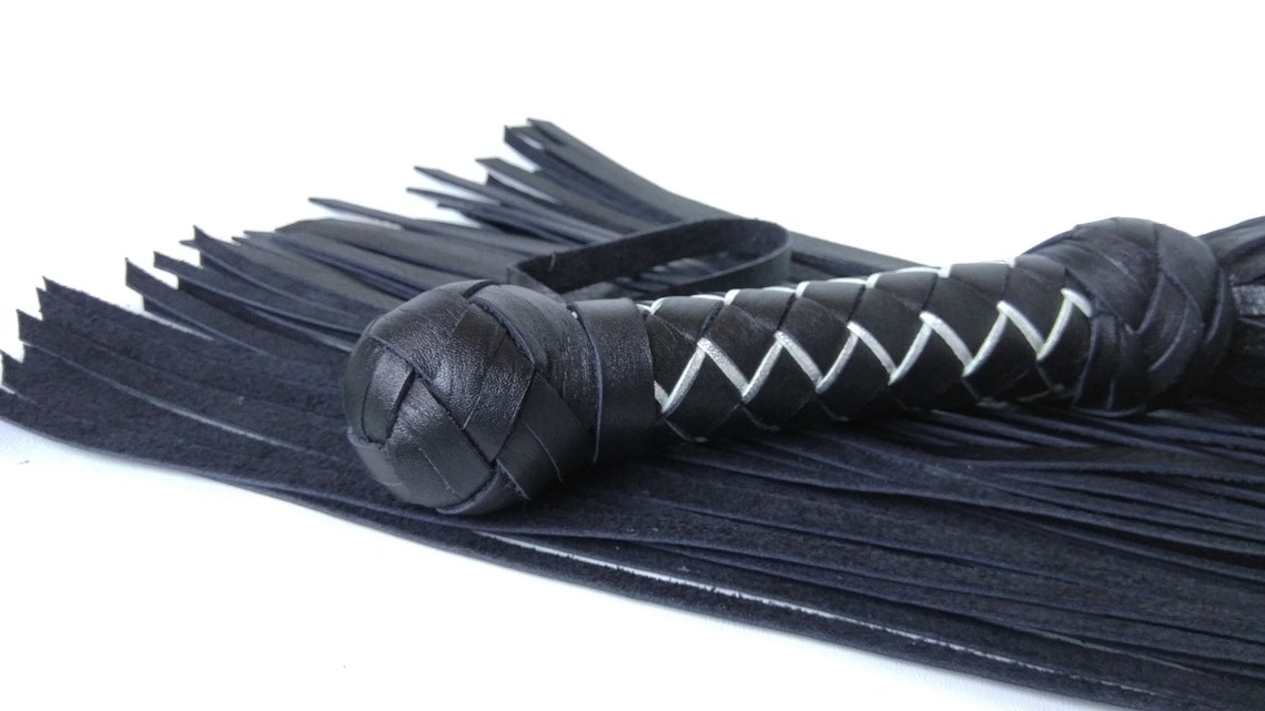 Leather Whip Flogger From Genuine Leather 60 Tails BDSM - Etsy