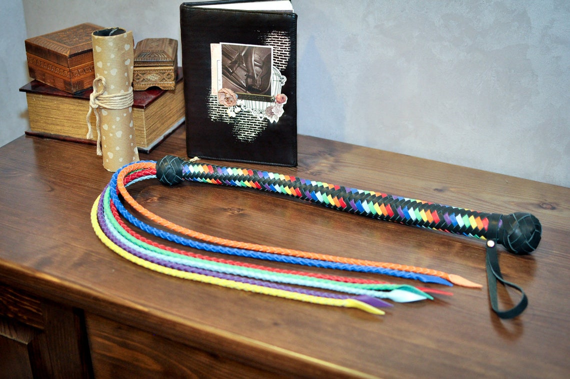 Látigo de cuero Whip Cat 7 colas látigo BDSM látigo de | Etsy