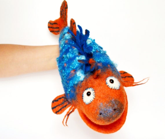 Fish Hand Puppet Puppets Theater Fish Soft Toy | Etsy