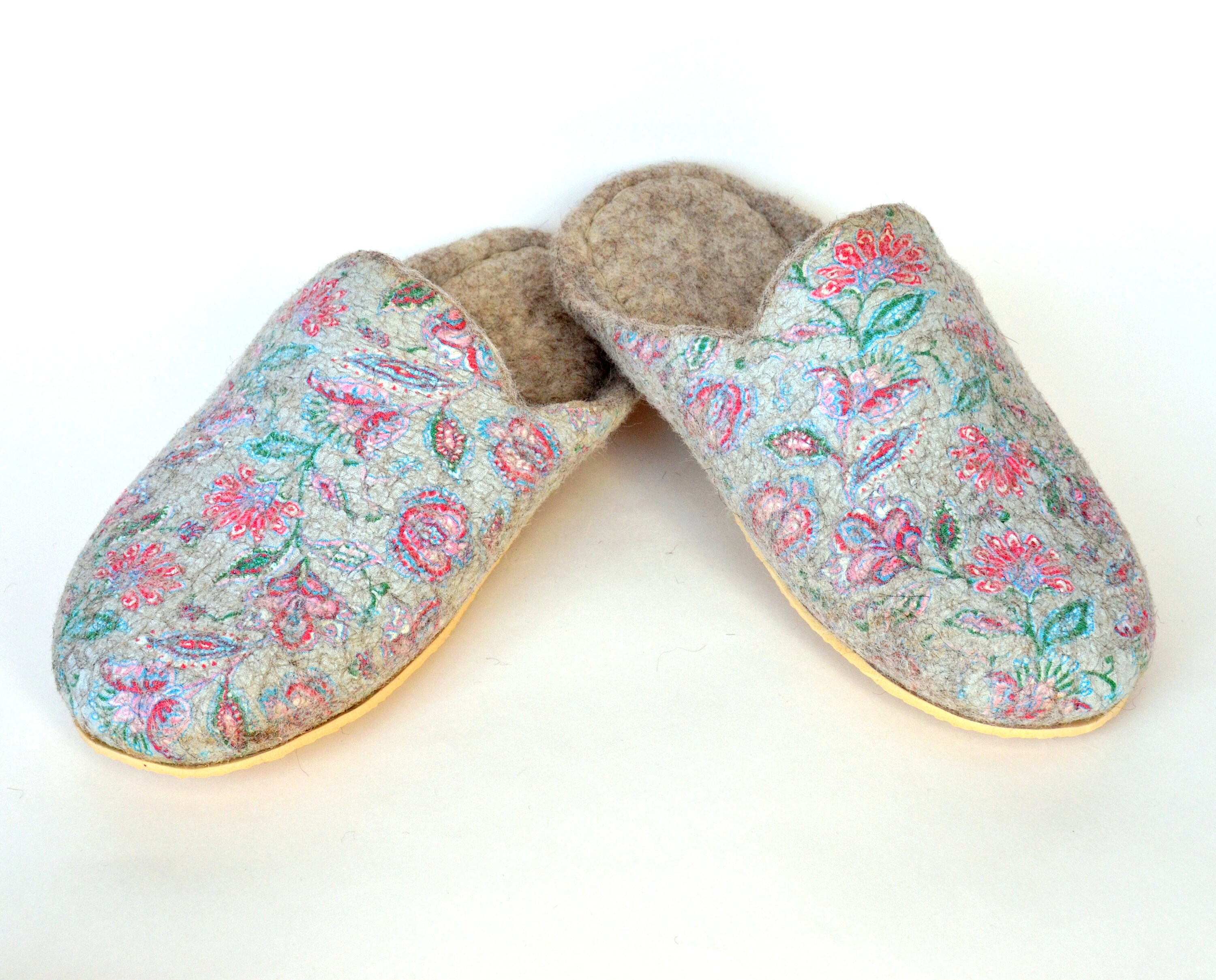 Felted Wool Slippers Women Women House Shoes Winter Slippers Etsy
