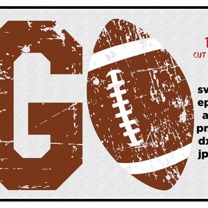 Go Football SVG DXF PNG Cut File Cricut Silhouette Cameo Scrap Booking ...