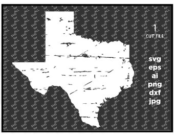 Distressed texas svg | Etsy