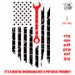 USA Flag WITH Wrench Svg, Dxf, Cut File, Vector Design Wrench, Monkey ...