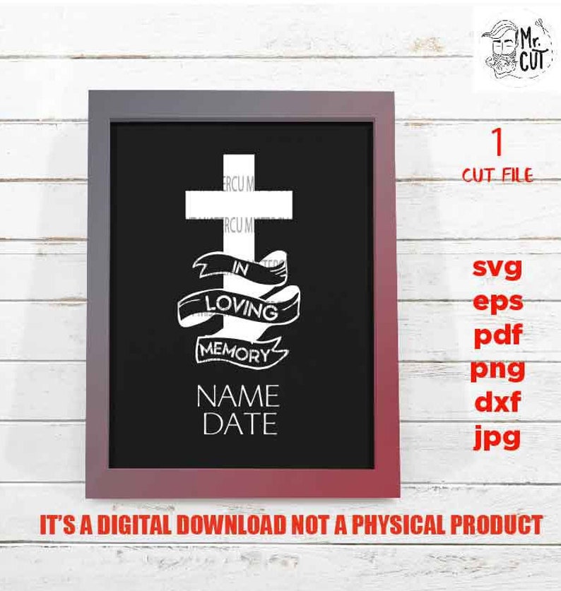 In Memory Svg Dxf Cut File Png High Resolution Jpg | Etsy