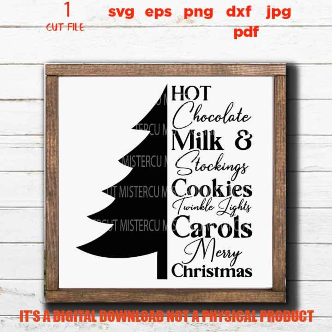 Christmas Tree Svg Rustic Christmas Home Decor and Farmhouse - Etsy
