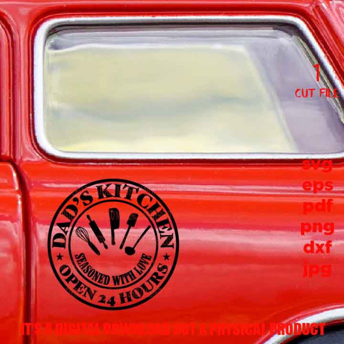 Dad's Kitchen Open 24 Hours Svg Father Gift Idea Dxf | Etsy