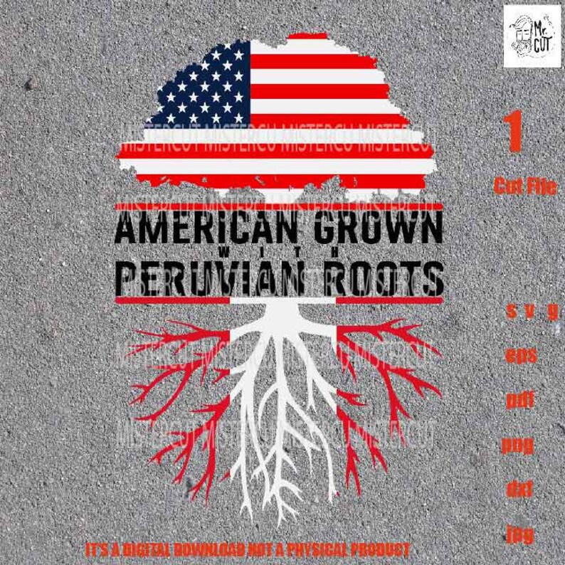 American Grown Peruvian Roots SVG DXF Pdf Eps Png America - Etsy