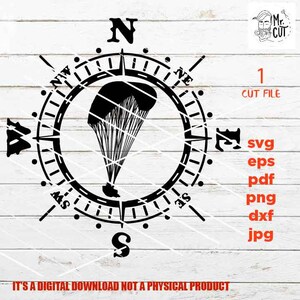 Paragliding SVG, Adventure PNG High Resolution, Pdf, Dxf, Gift Idea ...