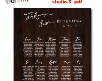 Seating Chart Svg | Etsy