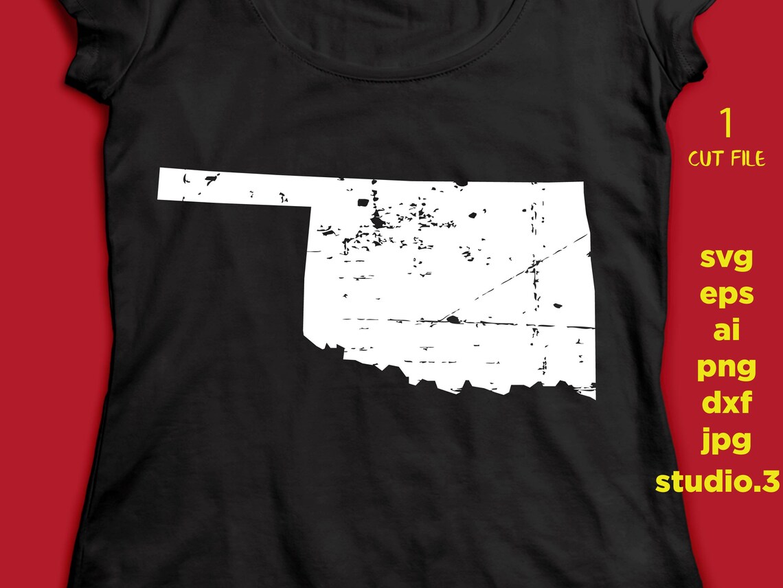 Oklahoma SVG Oklahoma Grunge Svg Distressed Svg Oklahoma - Etsy