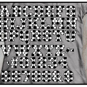 SOCCER Alphabet & Numbers, SOCCER Numbers, Cut Files Silhouette Studio ...