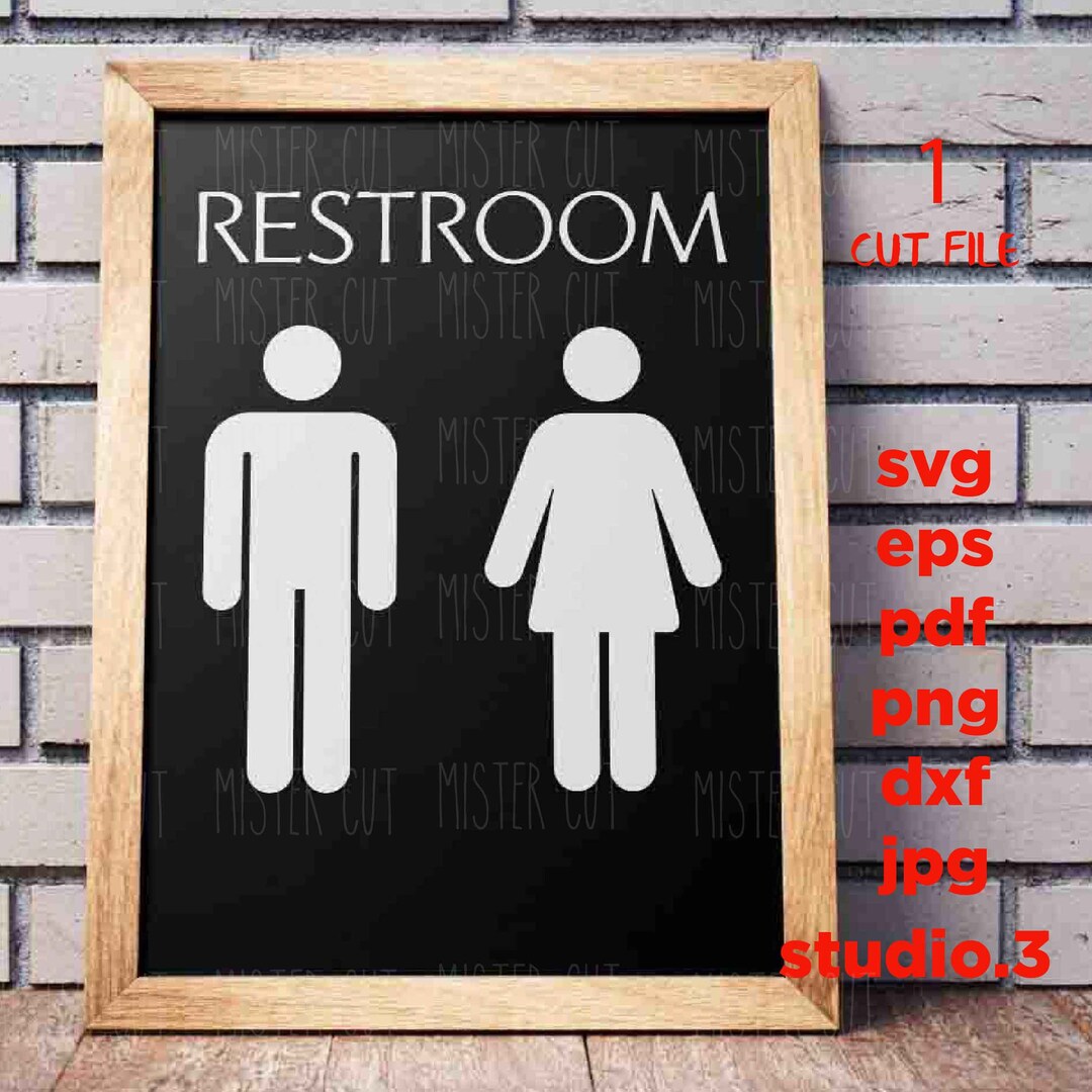 Restroom, Unisex Restroom Svg, Bathroom Svg, Farmhouse Style Svg ...