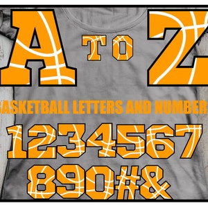 Basketball Alphabet & Numbers, Basketball Numbers With Stitches Cut ...