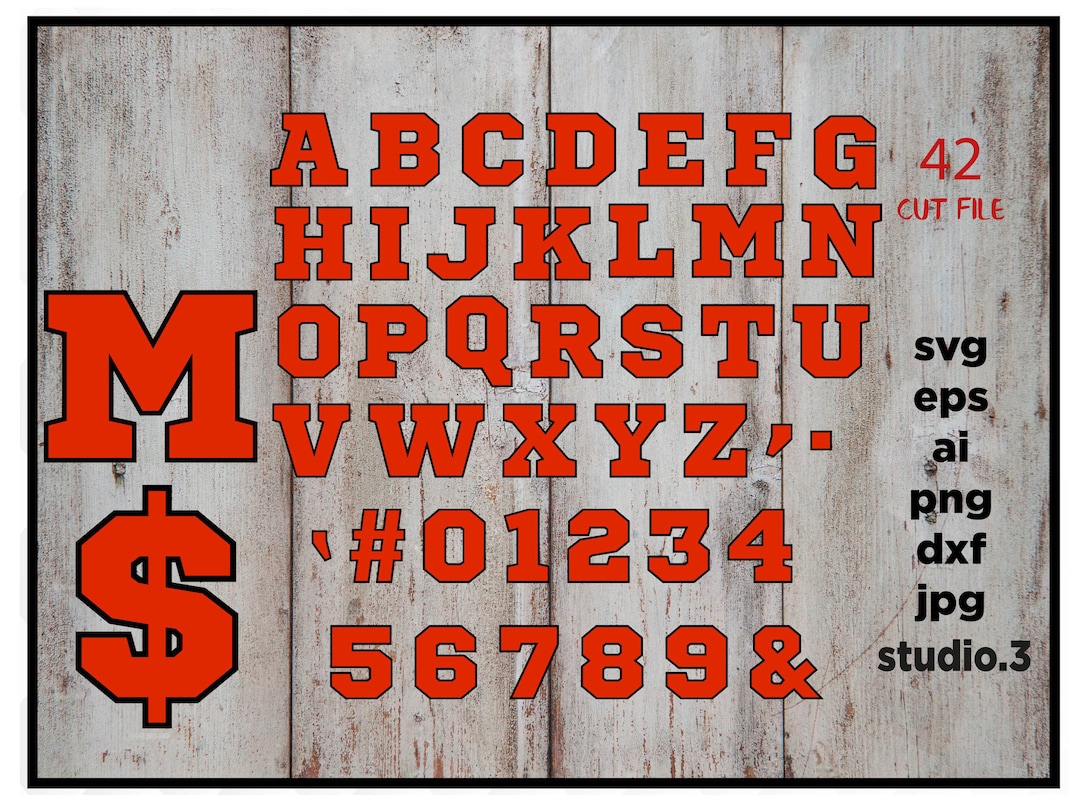 Outlined Sport Font Svg, Two Color Sport Font, SVG, EPS, DXF, Vector ...