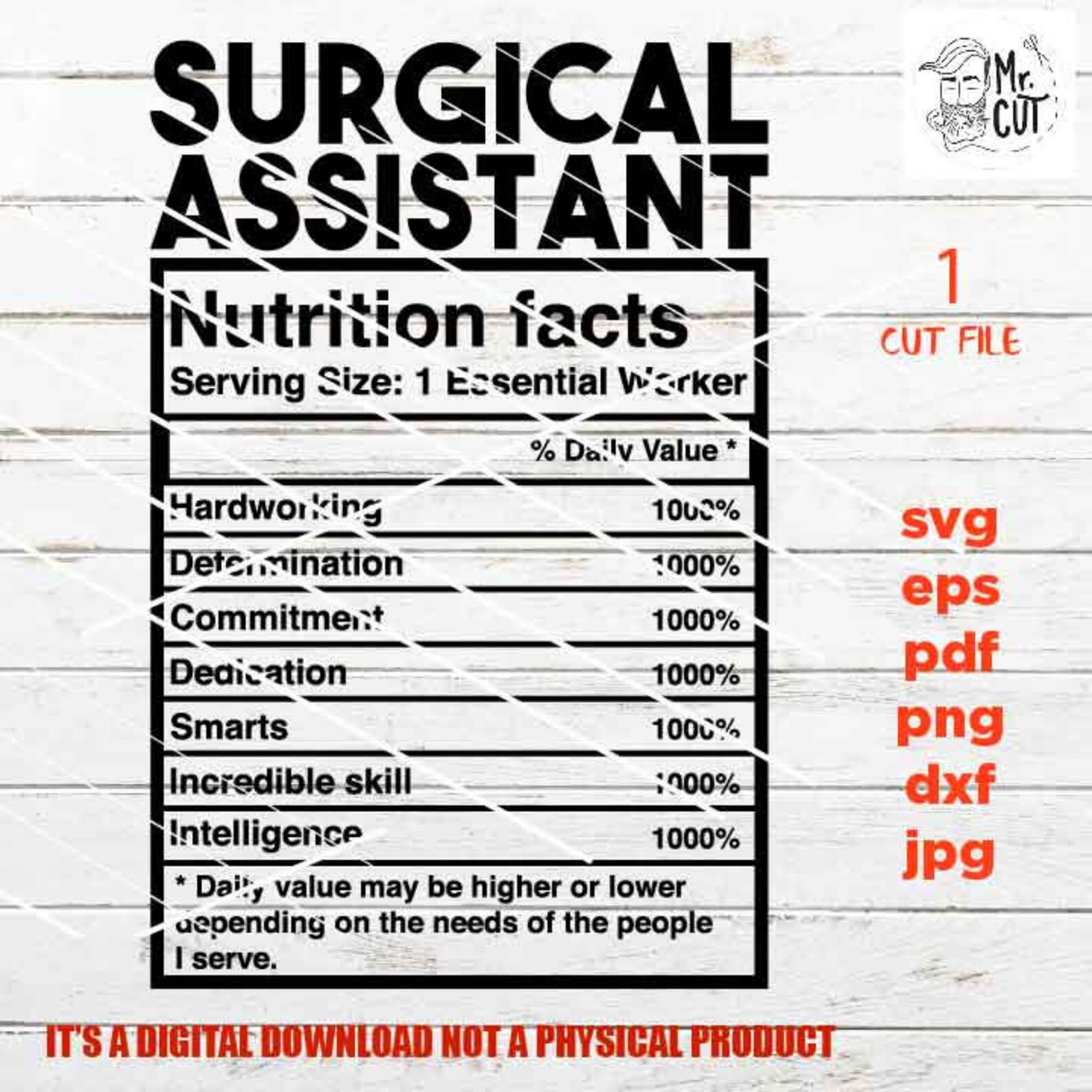 Surgical Assistant Facts Shirt Vector Design Sign Svg Worker | Etsy