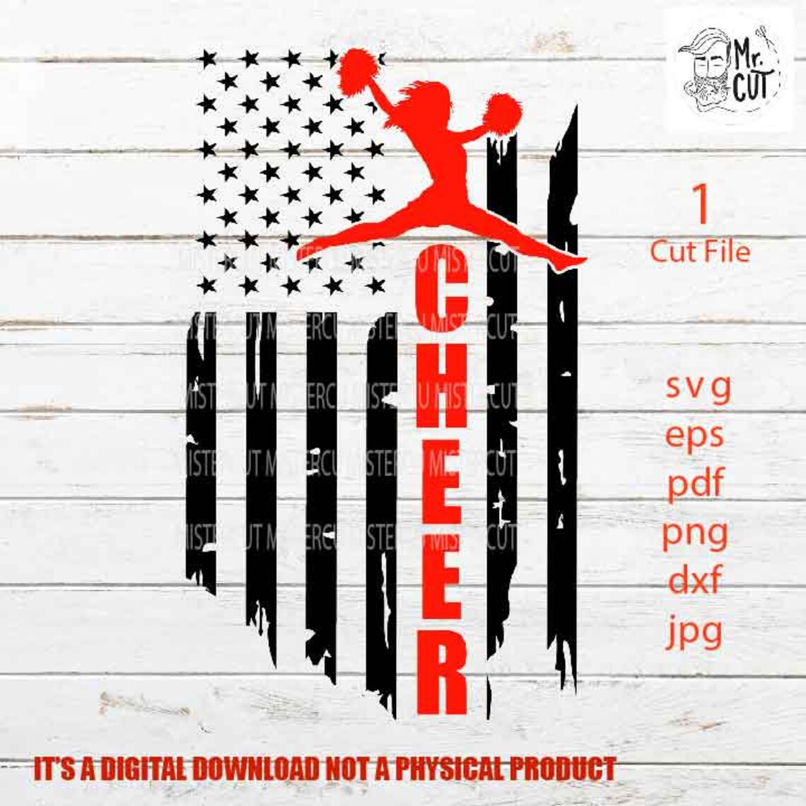 Cheer Svg Cheer Usa Flag SVG Cheerleader Svg USA Flag Svg | Etsy Canada