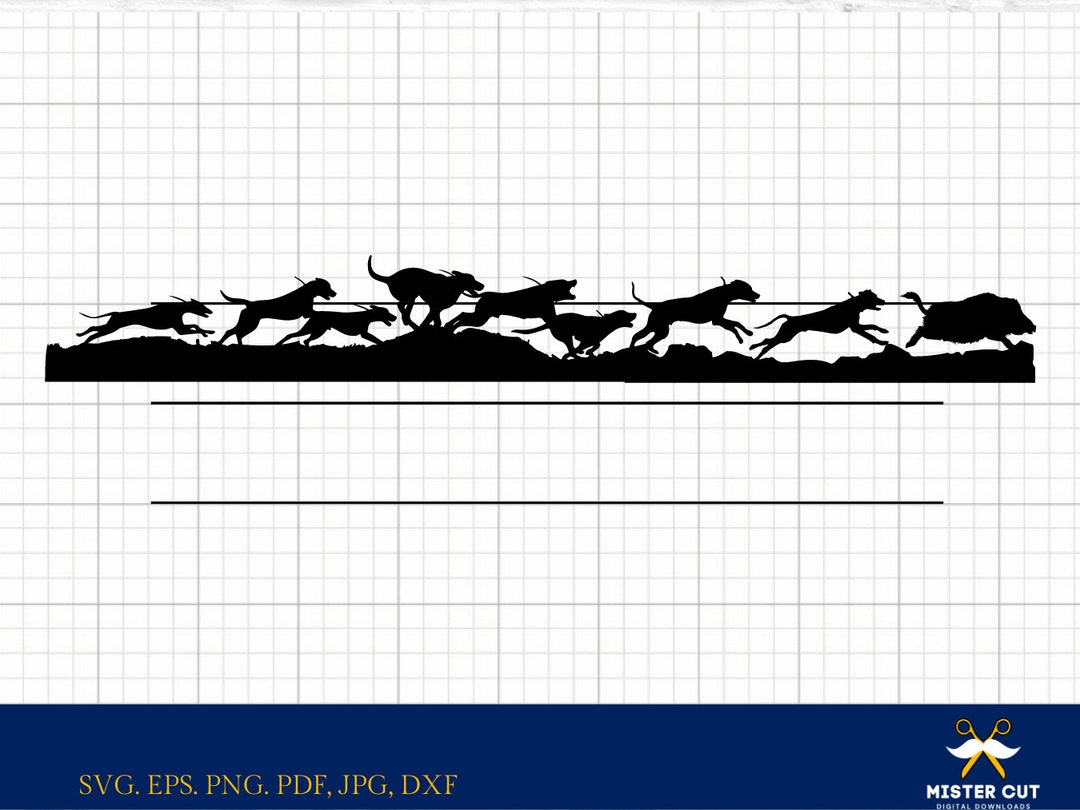 Hounds Hunting Boar Svg, Hunt Ign Svg, Adventure Decal SVG, PNG, Dxf ...