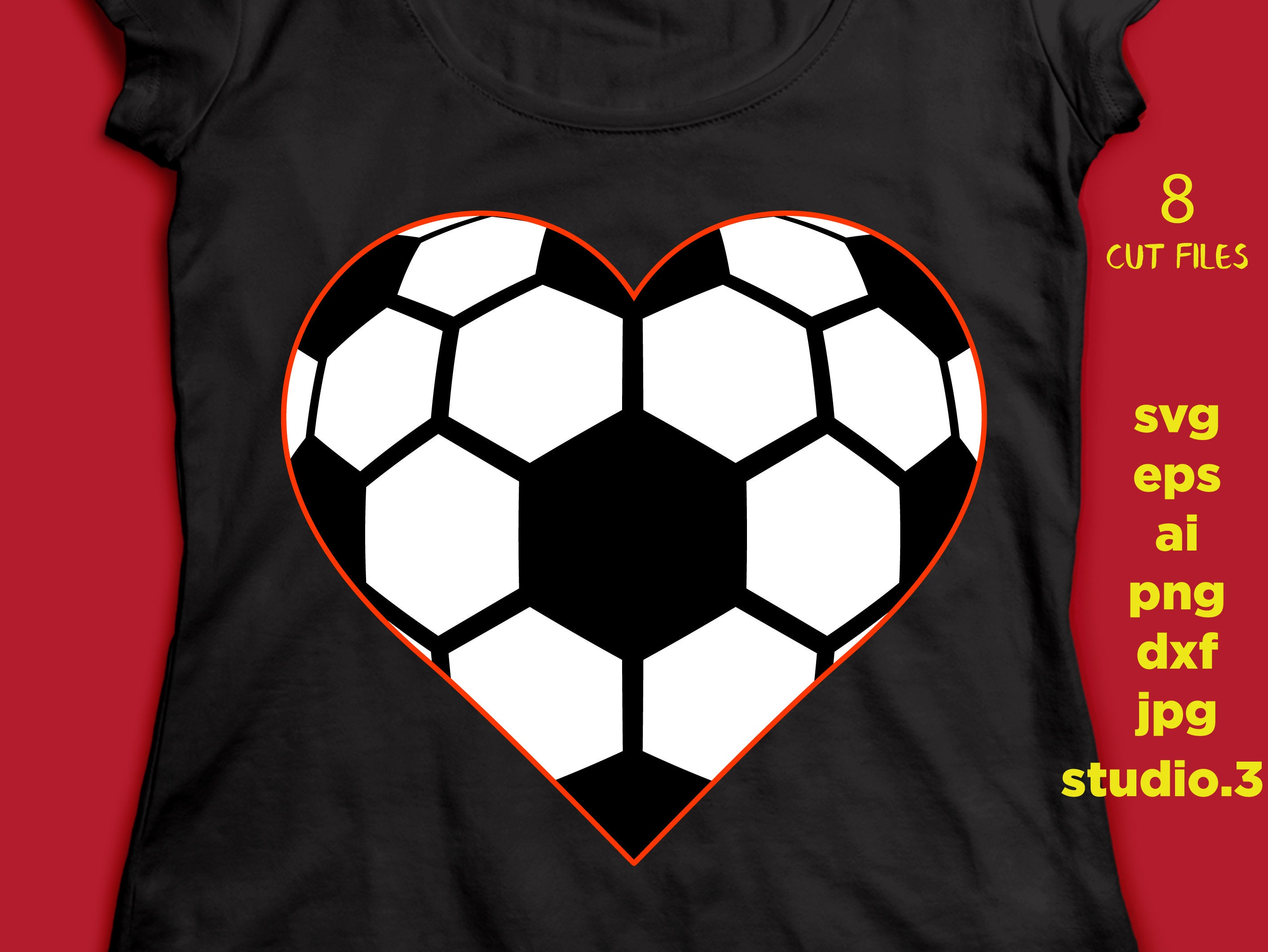 Sports Heart Sport Heart Svg Football Heart Soccer Heart | Etsy