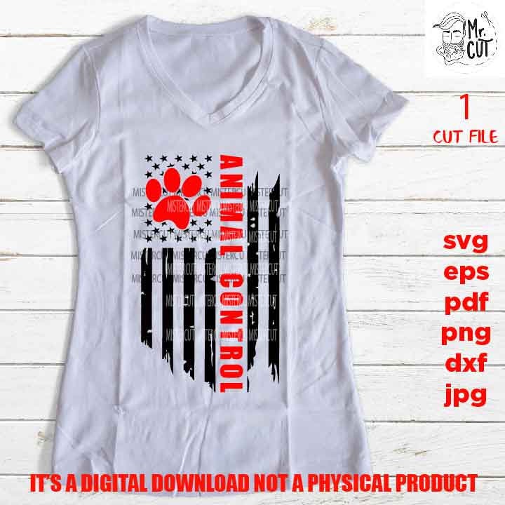 USA Flag Svg Animal Control Flag Shirt Vector Design Sign - Etsy
