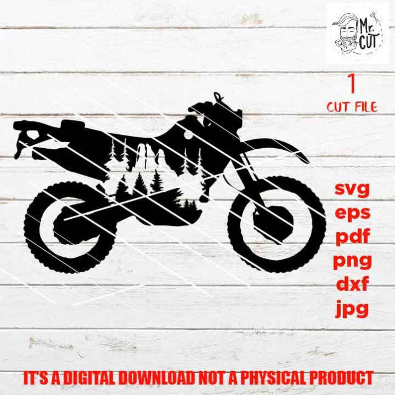 Mountain Dirt Bike Adventure SVG PNG high resolution Dxf | Etsy