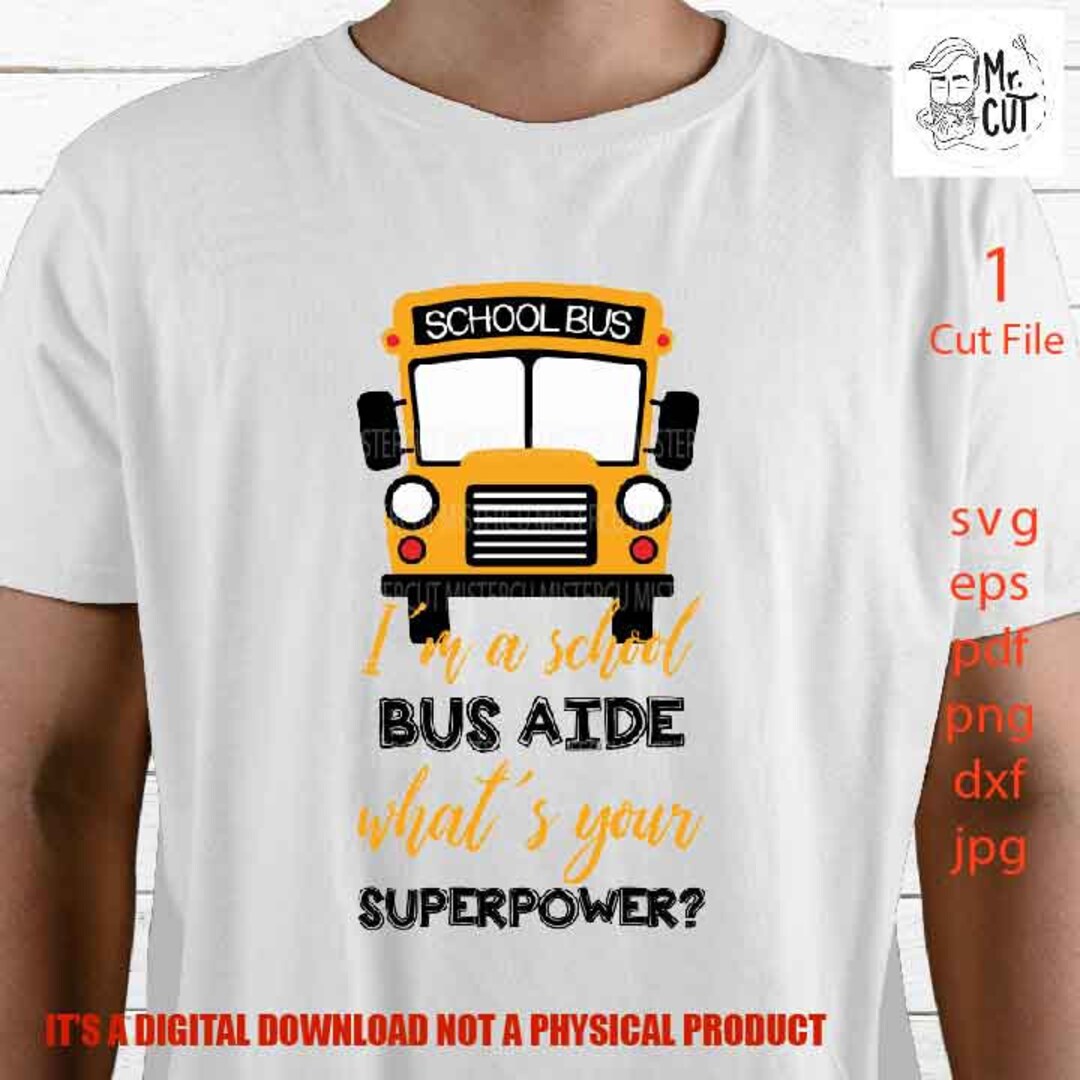 School Bus SVG, Bus Aide Svg, School Bus Aide Svg, Cut Files for Cricut ...