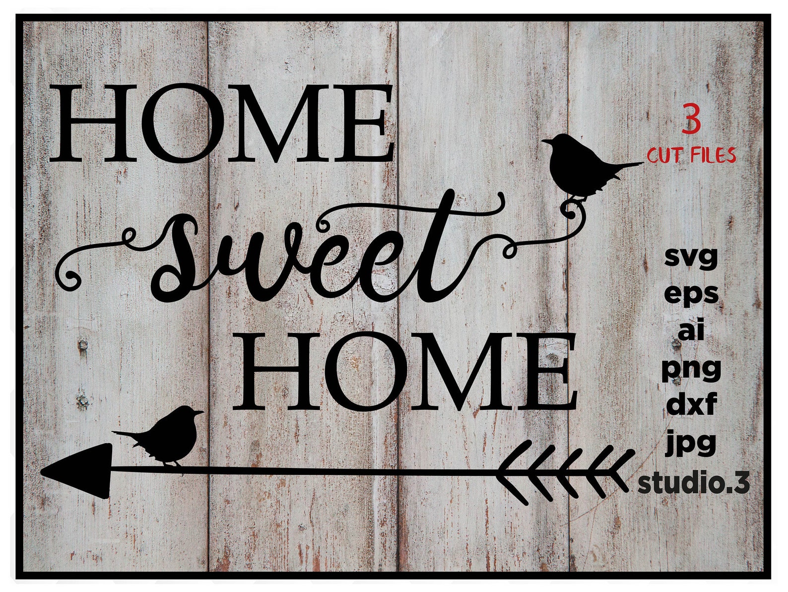 Home sweet home Housewarming SVG dxf cut file JPG mirror | Etsy