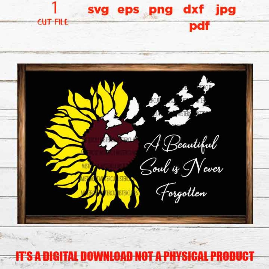 In Memory Svg a Beautiful Soul is Never Forgotten Svg Dxf - Etsy