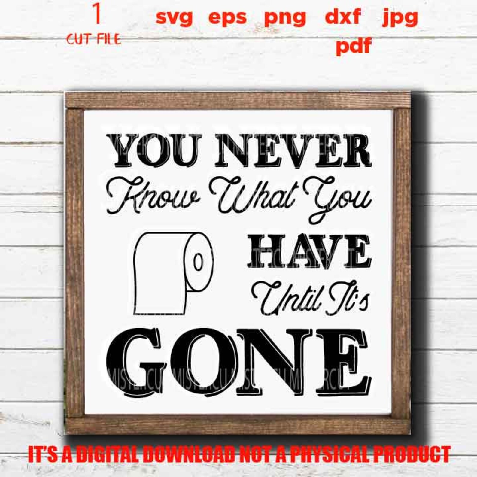 You Never Know What You Have Until It's Gone Svg Design - Etsy